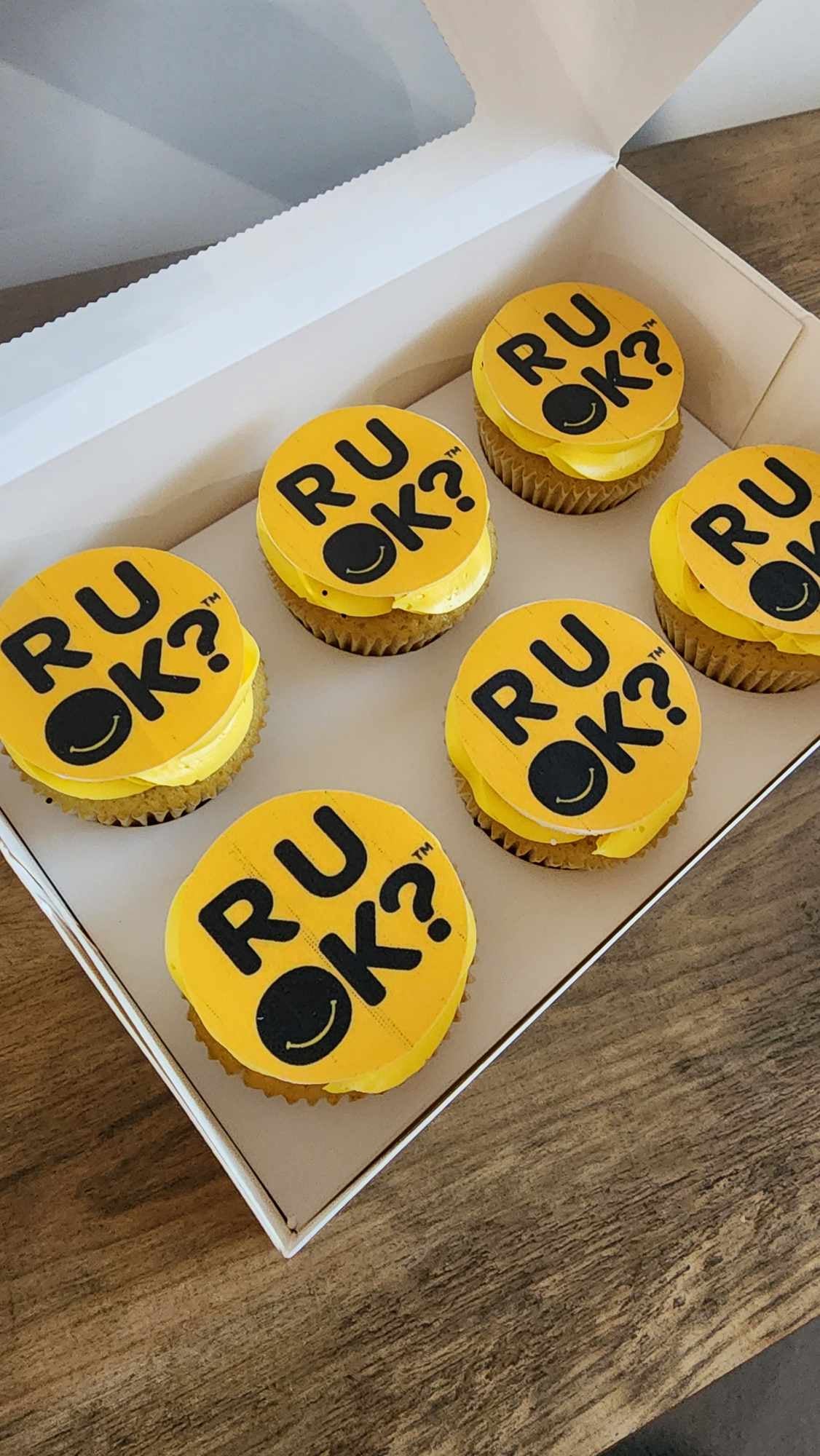 R U OK Day cupcakes